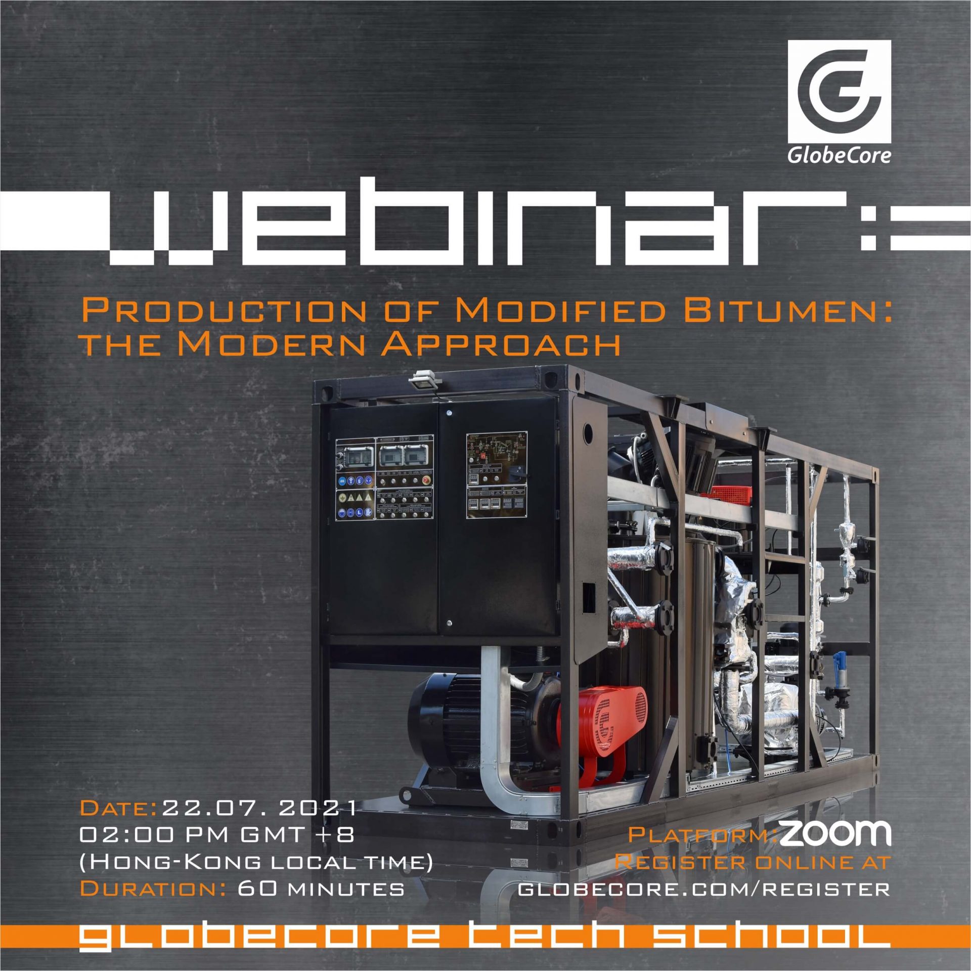WEBINAR “PRODUCTION OF MODIFIED BITUMEN: THE MODERN APPROACH” – GlobeCore